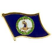 Virginia State Flag Pin - U.S. State Flag Pins - PriorService.com