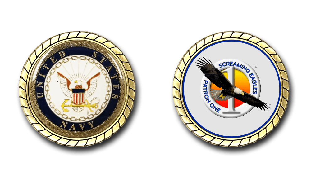 VP-1 Screaming Eagles Us Navy Squadron Challenge Coin - US Navy Squadron Challenge Coins ...