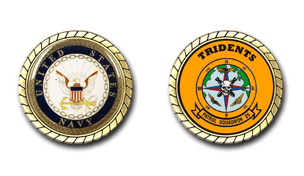 VP-26 Tridents Us Navy Squadron Challenge Coin - US Navy Squadron ...