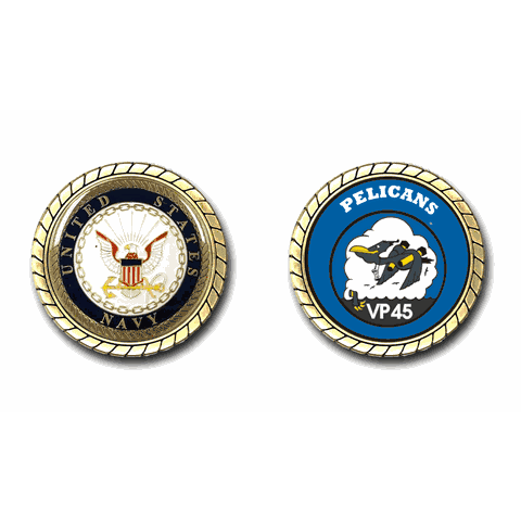 VP-45 Pelicans Us Navy Squadron Challenge Coin - US Navy Squadron ...