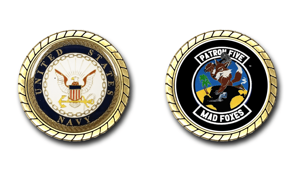 VP-5 Mad Foxes Us Navy Squadron Challenge Coin - US Navy Squadron ...