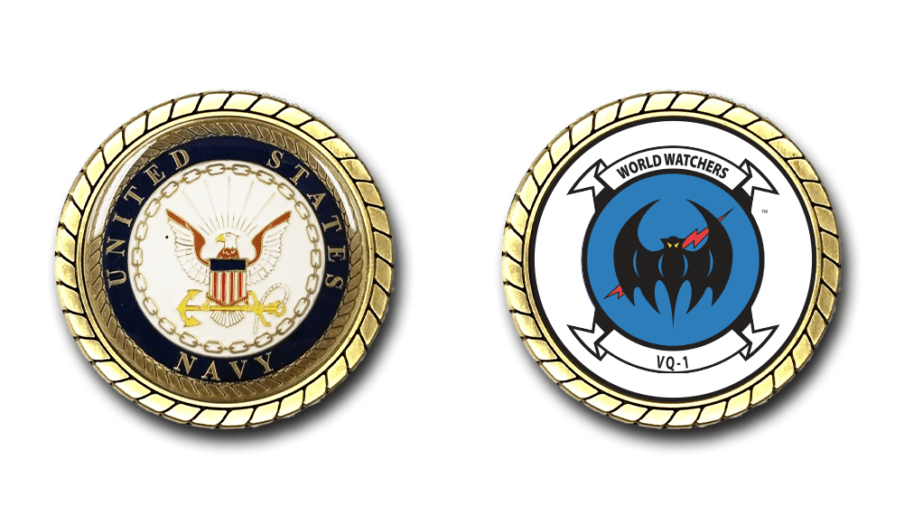 VQ-1 World Watchers Us Navy Squadron Challenge Coin - US Navy Squadron ...