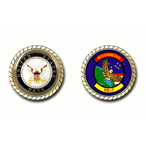 VQ-7 Roughnecks Us Navy Squadron Challenge Coin - US Navy Squadron ...