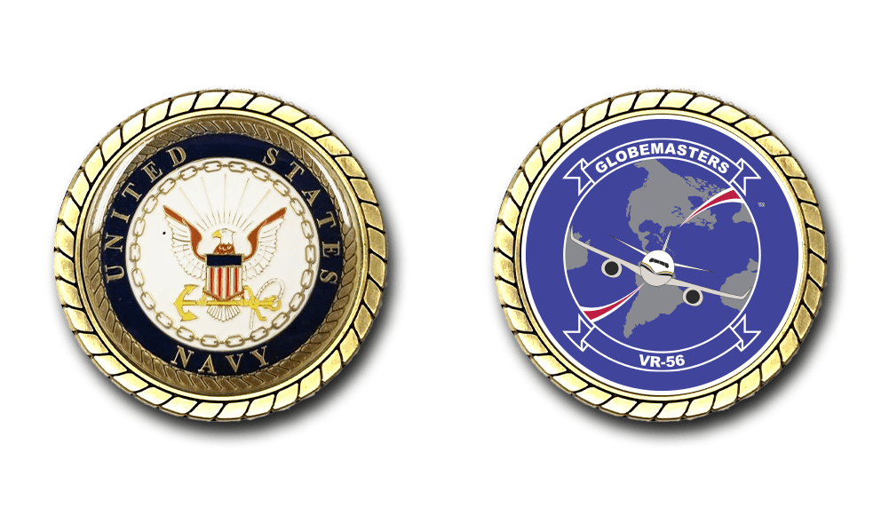 VR-56 Globemasters Us Navy Squadron Challenge Coin - US Navy Squadron ...