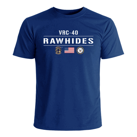 VRC-40 Rawhides US Navy Squadron T-Shirt - US Navy Squadron T-Shirts - PriorService.com