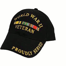 World War II Veteran Proudly Served Embroidered Cap - WWII Veteran Caps ...