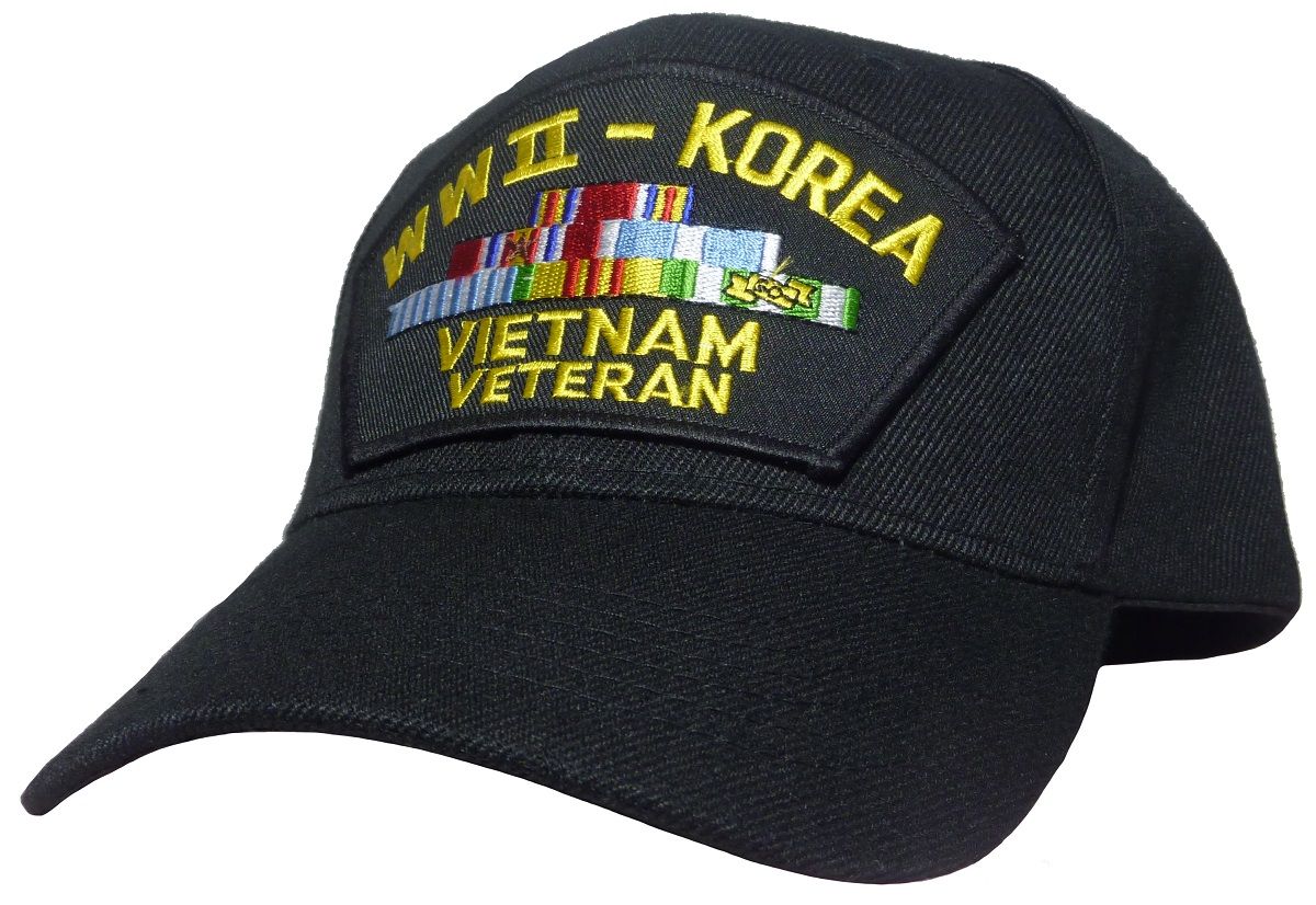 WWII Korea Vietnam Wars Veteran Cap - Vietnam Veteran Caps ...