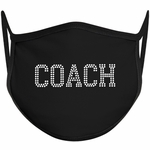 Coach Block Font Rhinestone Bling Face Masks in Choice of Fabric, Ear ...