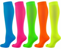 Bright Neon Twin-City Brand KraziSox Knee High Athletic Socks in 5 ...