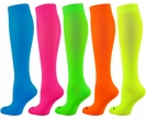 Bright Neon Twin-City Brand KraziSox Knee High Athletic Socks in 5 ...
