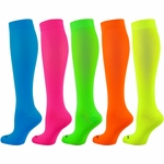 Bright Neon Twin-City Brand KraziSox Knee High Athletic Socks in 5 ...