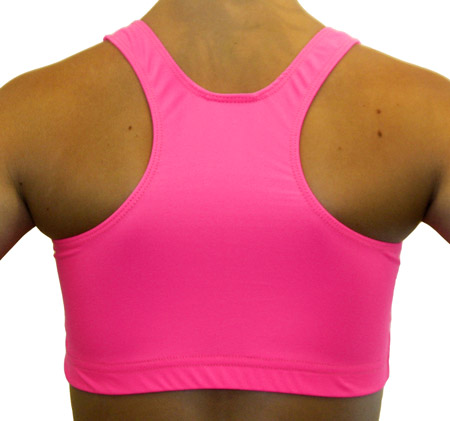 Bright Neon Hot Pink Spandex Athletic Sports Bra Tops - Ladies Athletic ...