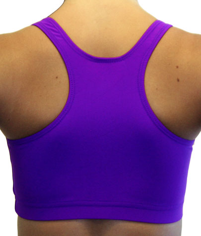 Bright Neon Purple Spandex Athletic Sports Bra Tops - Ladies Athletic ...