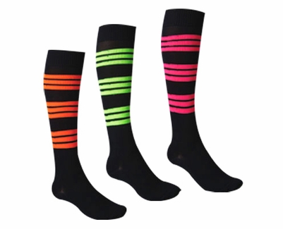 Neon Warrior Colorful Stripe Knee High Athletic Socks in Several Color ...