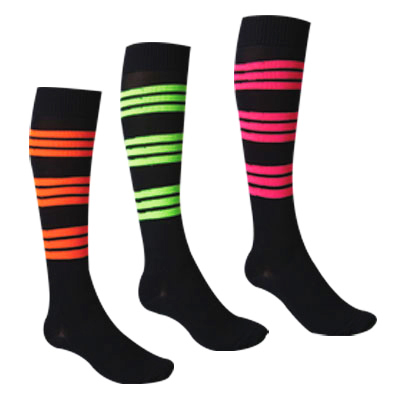 Neon Warrior Colorful Stripe Knee High Athletic Socks in Several Color ...