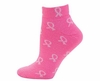 Pink Ribbon Cancer Awareness Bright Pink Ankle Socks - Footie & Ankle Socks