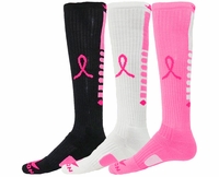 Pink Ribbon Breast Cancer Awareness Red-Lion PEGASUS Knee High Socks in ...