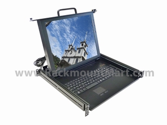 LCD1U17-37 1U Rackmount 17" LCD Monitor Keyboard Drawer, TAA Compliant