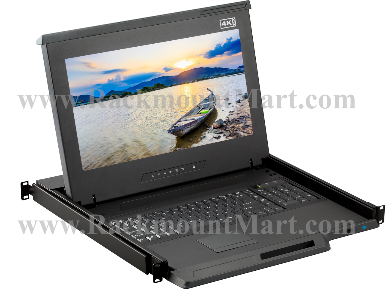 LCD1U17-40 1U Rackmount 17" 4K UHD Monitor Keyboard Drawer, TAA & NDAA ...