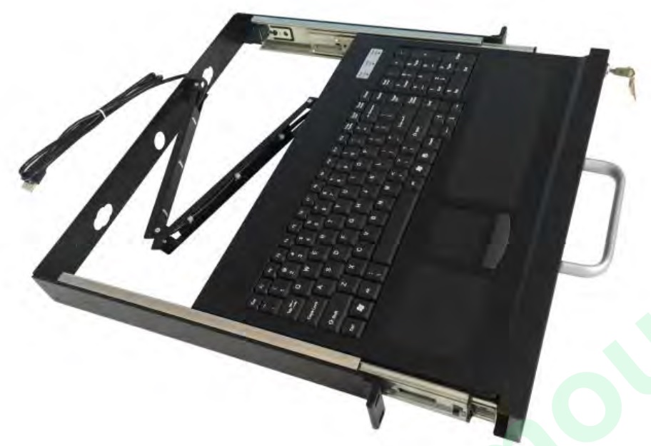 LCDK1001 Short Depth 1U Rackmount Drawer with Keyboard and Lock