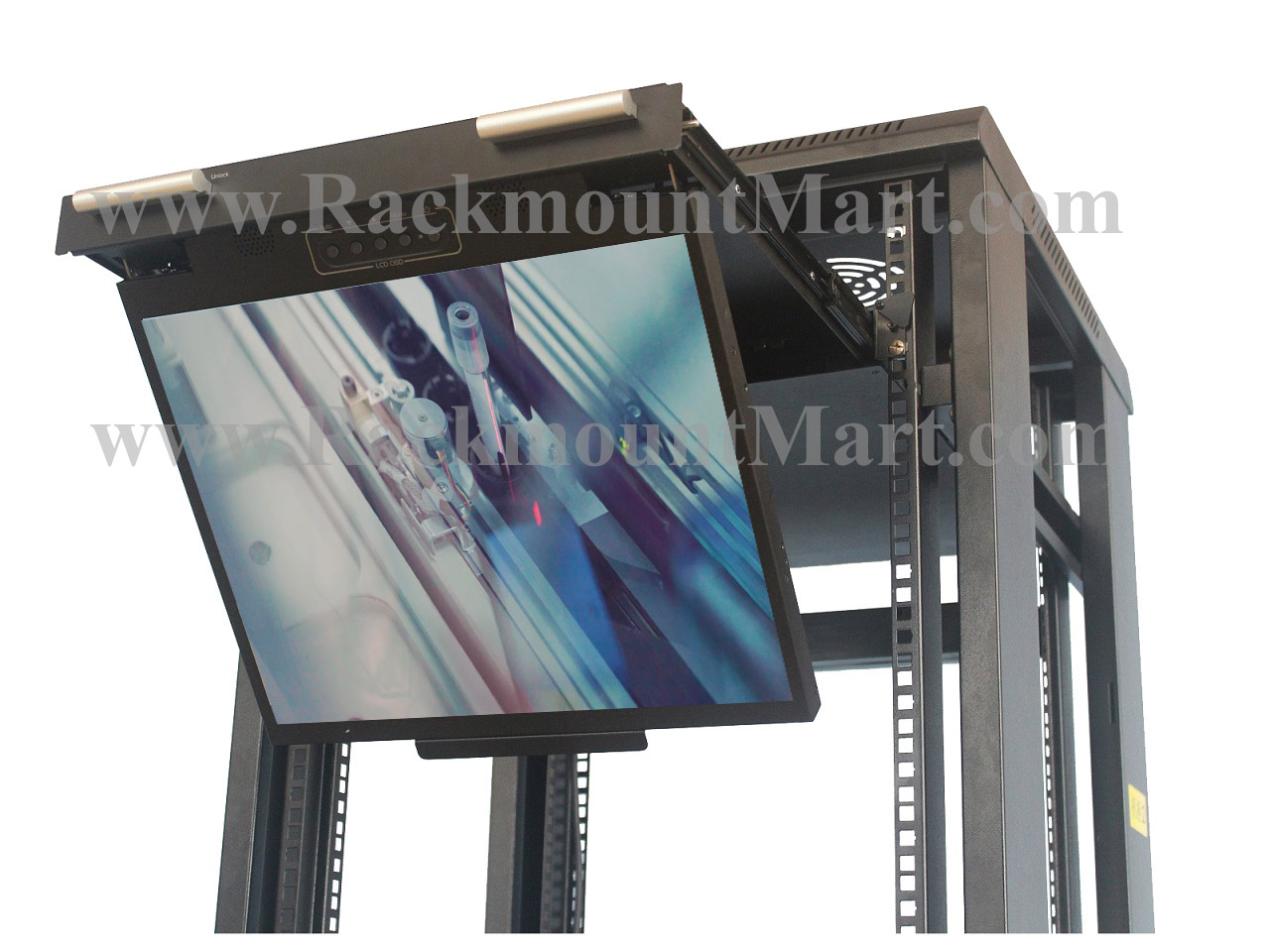 LCD1U19-020 1U Rack Mount Flip-Down 19 Inch Monitor