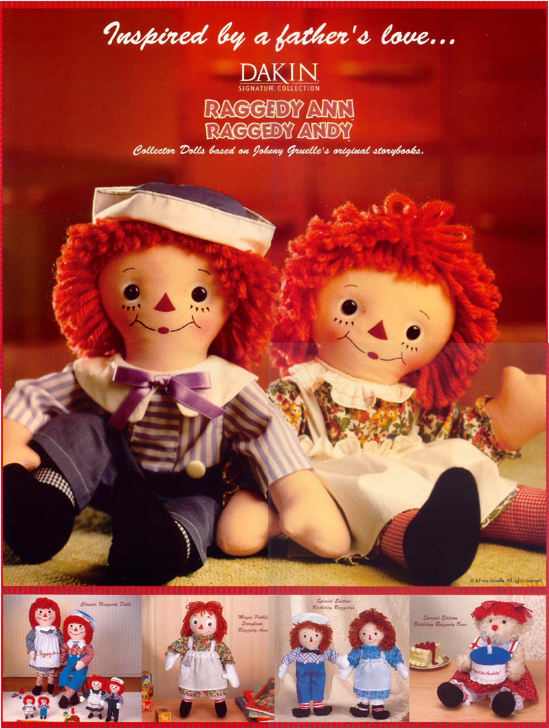 Dakin Raggedy Ann & Andy Sign/Poster - Large