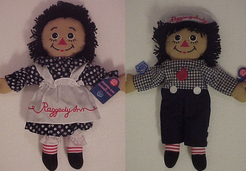 Ethnic / Black Raggedy Ann & Andy 17" Dolls