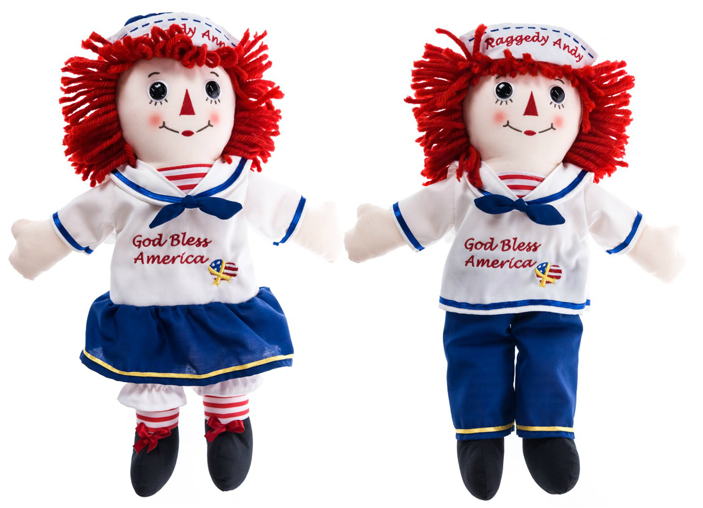 God Bless America Raggedy Ann & Andy Dolls - Cracker Barrel Exclusive