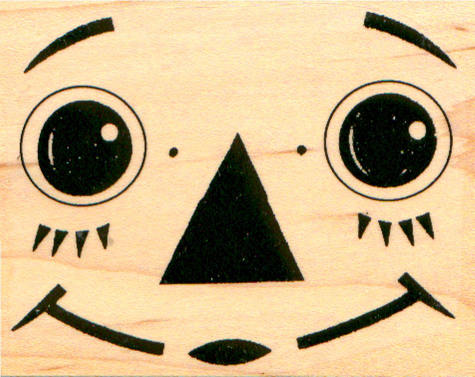 Hasbro Raggedy Ann Doll Face Rubber Stamp