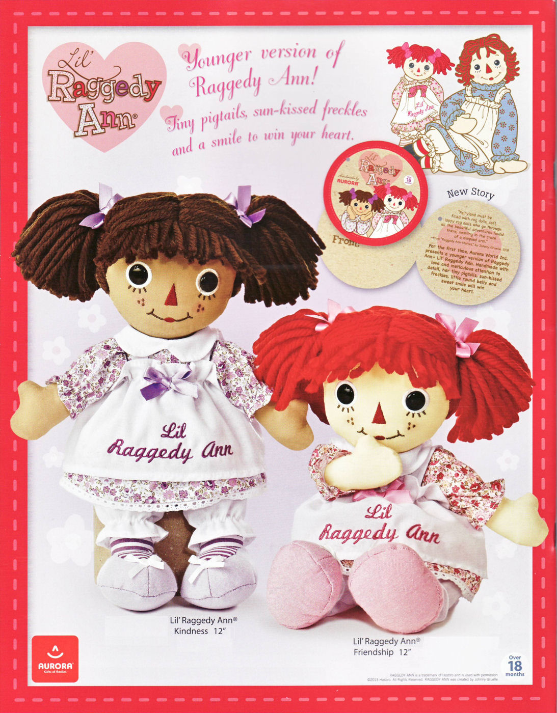 Lil Raggedy Ann 12" Dolls by Aurora