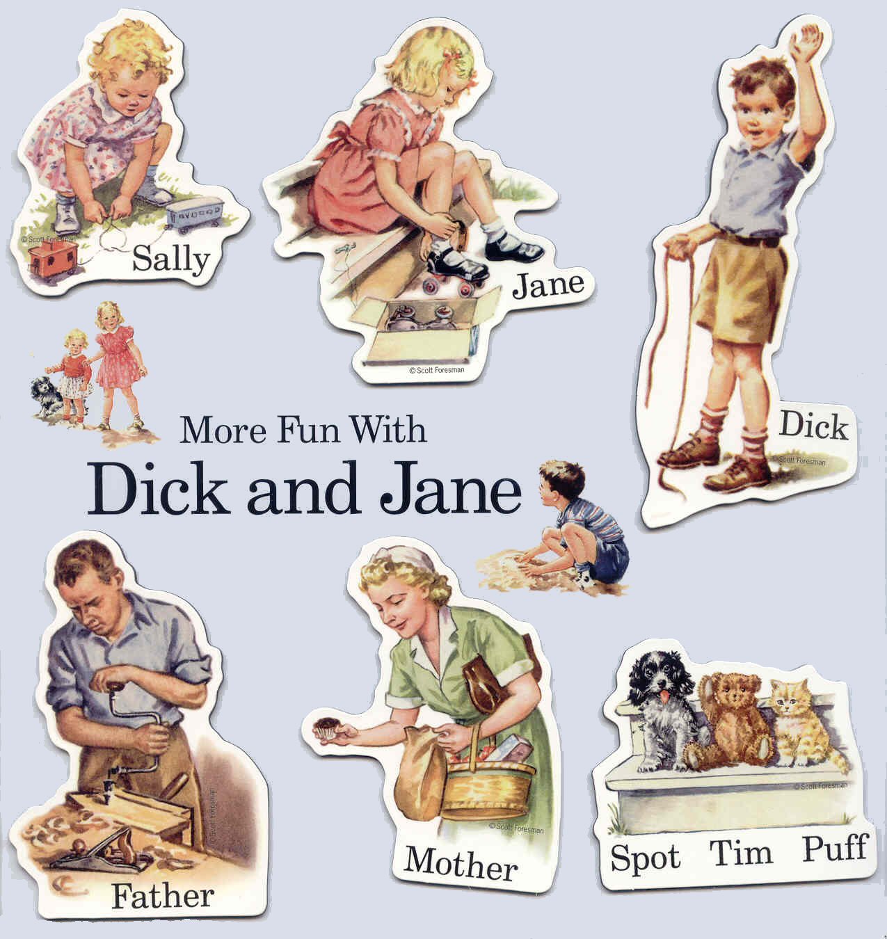 More Fun with Dick and Jane Magnet Set - Volume Two