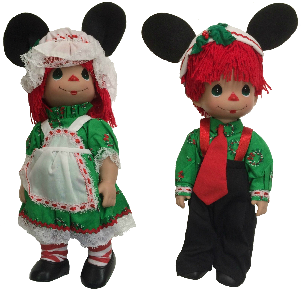 Precious Moments Disney Raggedy Ann & Andy Christmas To You Dolls **See ...