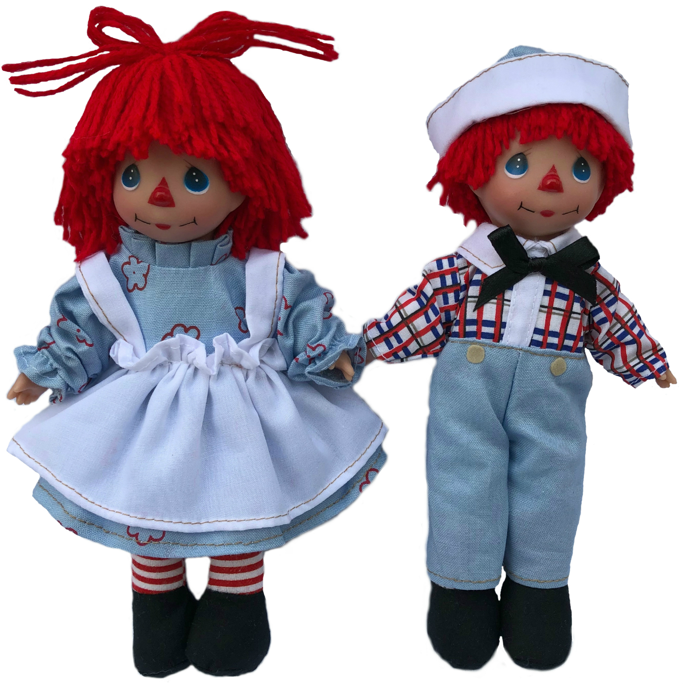 Precious Moments Timeless Raggedy Ann & Andy 7.5" Soft Body Mini Dolls ...