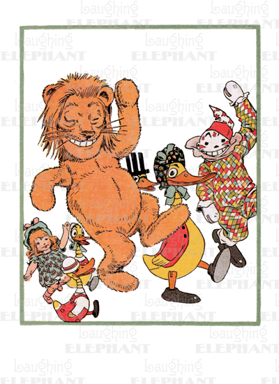 Quacky Doodles, Cleety the Clown and Friends Card - Blank