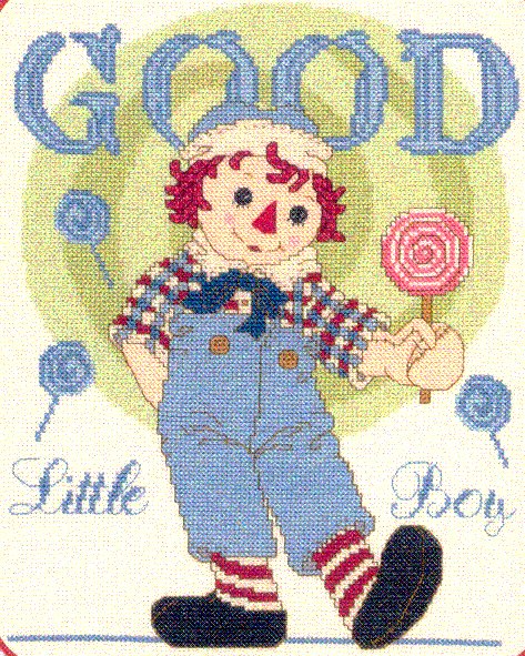 Raggedy Andy Good Little Boy Cross Stitch Kit