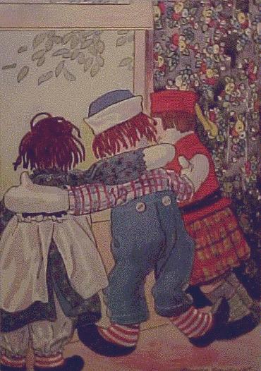 Raggedy Ann, Andy and Uncle Clem Card - Friends