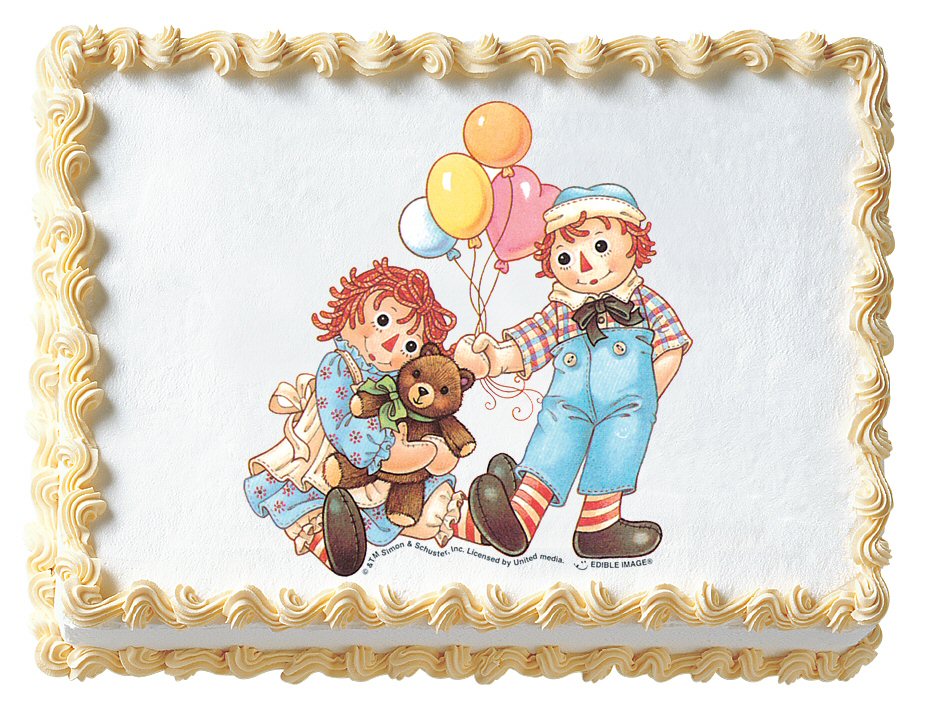 Raggedy Ann & Andy Cake Top Decoration