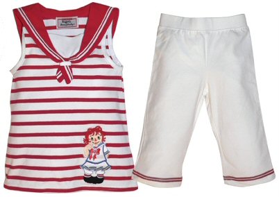 Raggedy Ann Sailor Capri Set Child Outfit