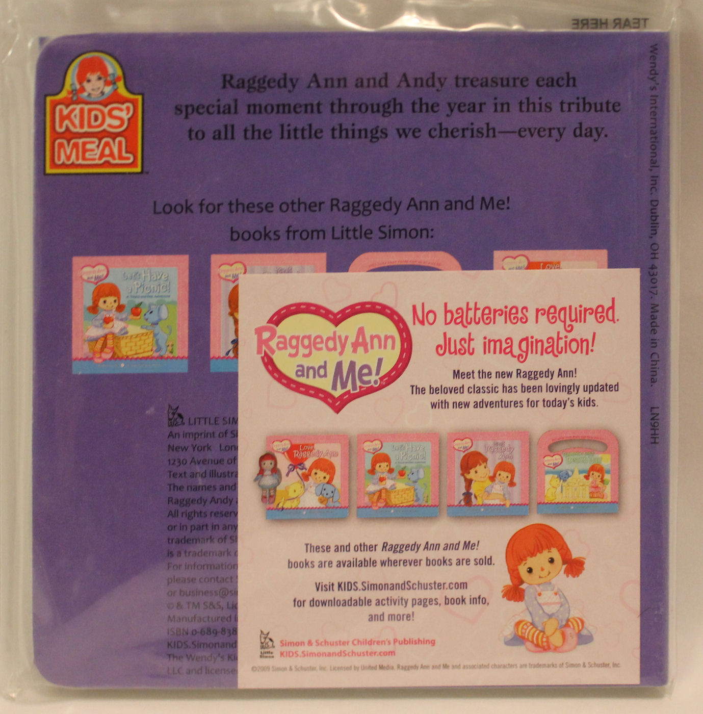 Wendy's Kids' Meal Toy / Book - Raggedy Ann & Andy - All That We Love ...