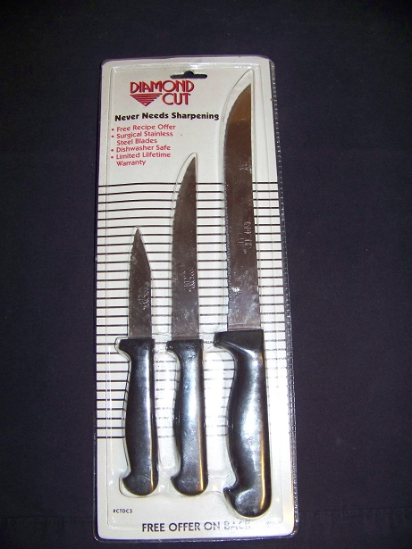 Diamond Cut Cutlery Set 3pc