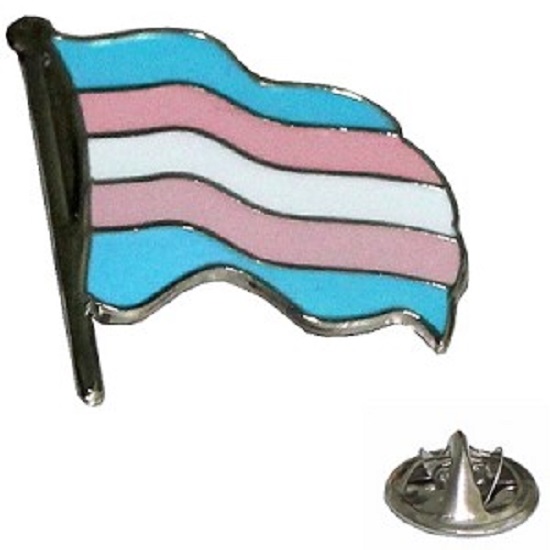 Lapel Pin Transgender Wavy Flag