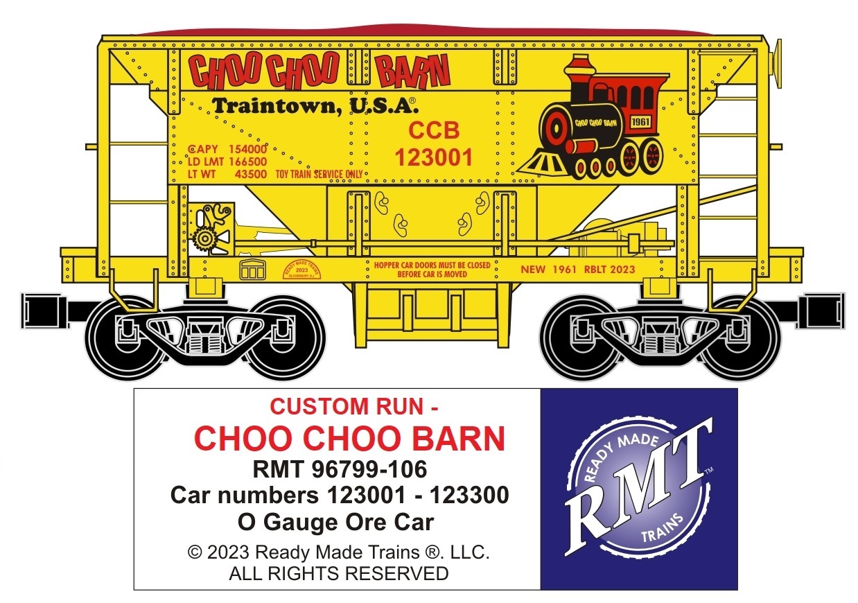 CHOO CHOO BARN - CUSTOM RUN for CHOO CHOO BARN Train Store in Strasburg, PA