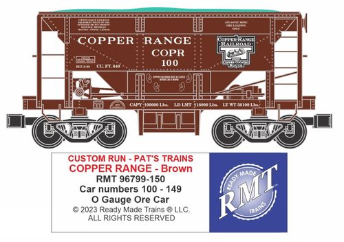 COPPER RANGE-Brown Special Custom Run/Limited Edition for Pat's Trains ...