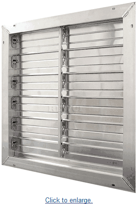 48" Aluminum Intake Power Shutter