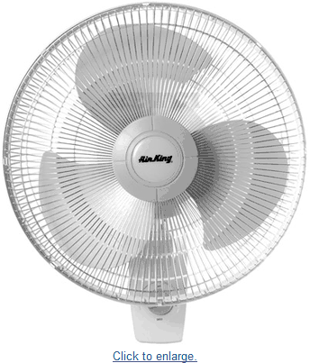 12 Inch Oscillating Wall Mount Fan