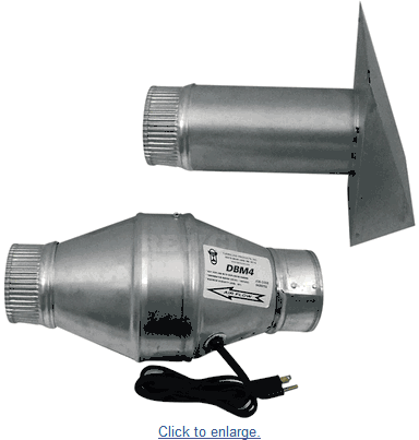 Fresh Air Intake Kit with Booster Fan and Intake Hood