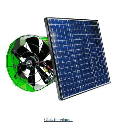 Gable Attic Fan 14" with 40 Watt Solar Panel