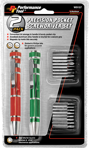 2 Piece Precision Pocket Screwdriver Set