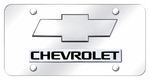 3D Chrome Chevy Logo & Name Stainless Steel License Plate - XXXD-CHV-2-CC