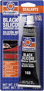 Permatex Black Silicone Adhesive Sealant (3 oz.) - PER81158